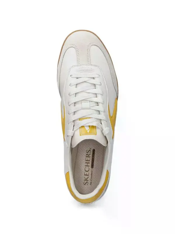 Sketchers Contrast Panel Lace-up Sneakers - White