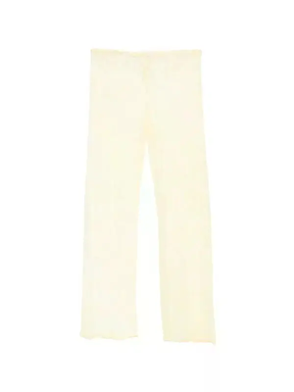 Oseree Lace Beach Trousers - Yellow