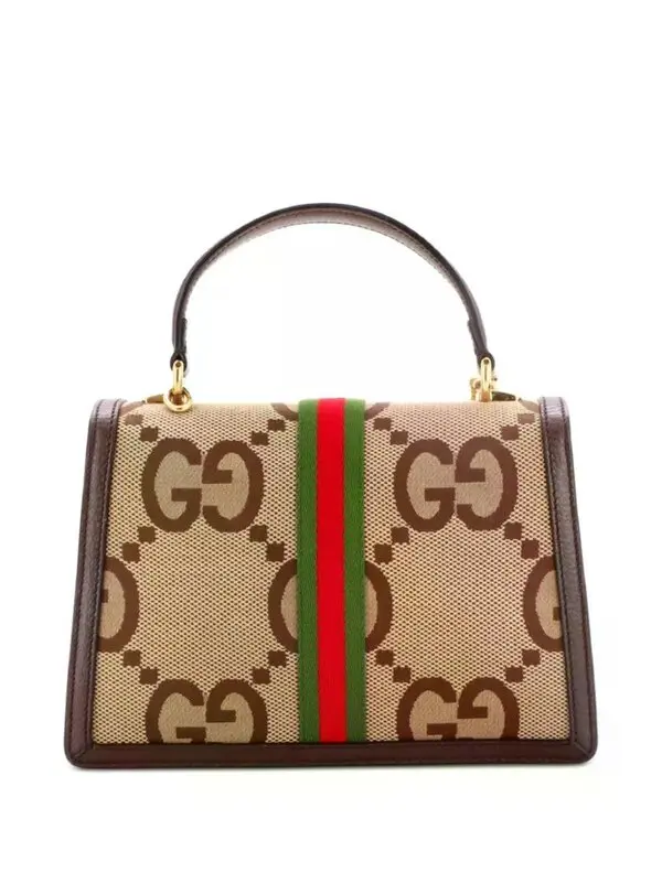 Gucci Ophidia Jumbo Gg Canvas Small Crossbody Bag - Brown