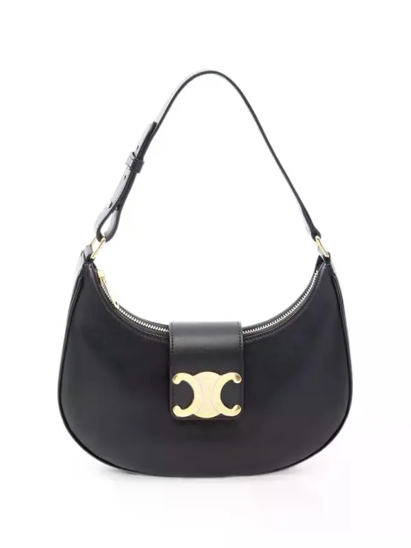 Celine Ava Triomphe Shoulder Bag - Black