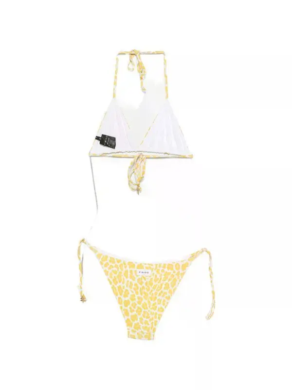 FISICO Leopard-print Bikini - Yellow