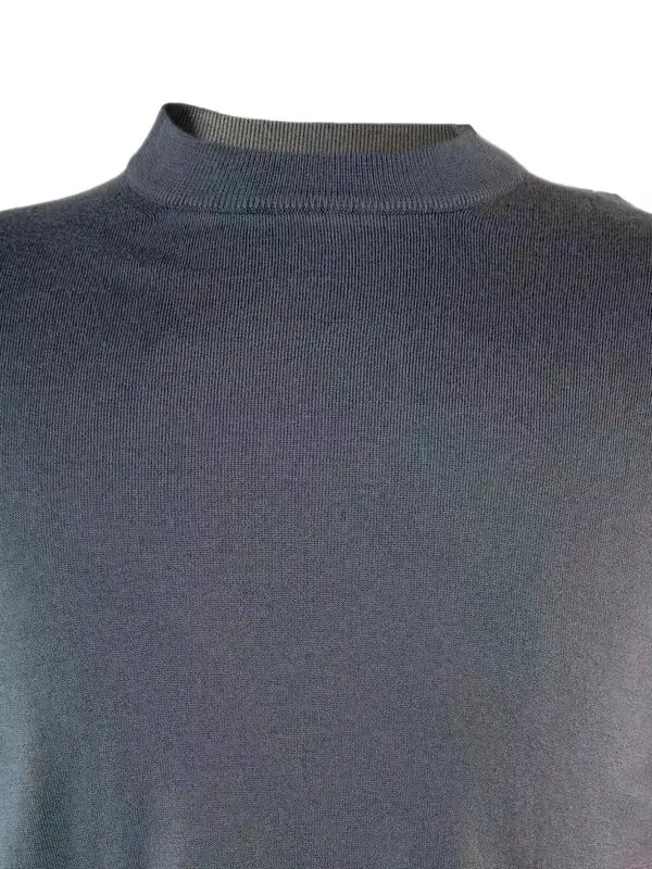 Eleventy Ribbed-trim Silk Sweater