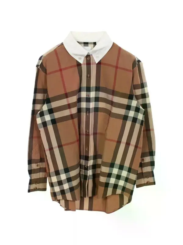 Burberry Check Button-down Shirt - Brown