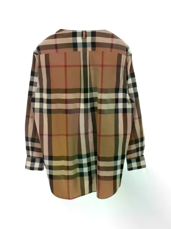 Burberry Check Pattern Cotton Button-down Shirt