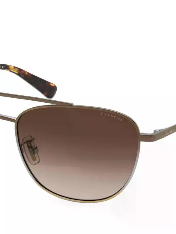 COACH Double-bridge Pilot Frame Sunglasses
