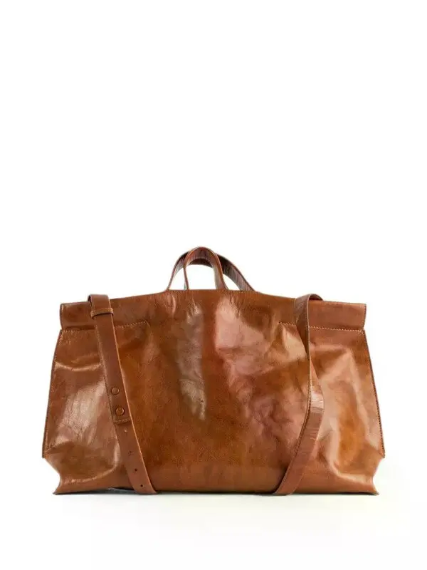 BEA MOMBAERS Tumbled Grained Leather Tote Bag