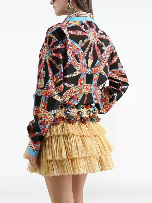 Dolce & Gabbana Carretto-print Poplin Hawaii Shirt