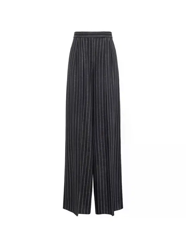 Max Mara Pinstriped Pleated Trousers