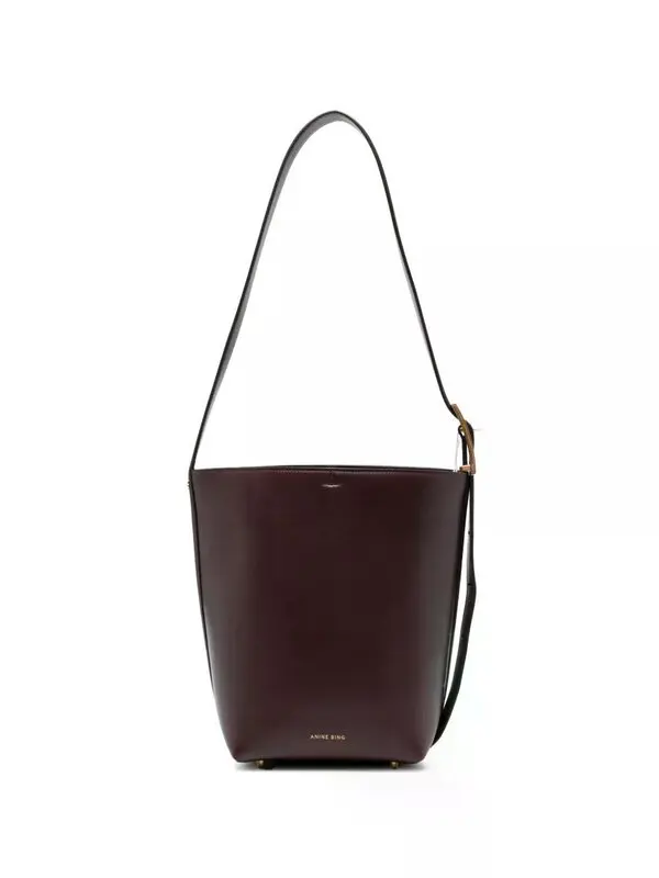ANINE BING Elly Grained-leather Shoulder Bag