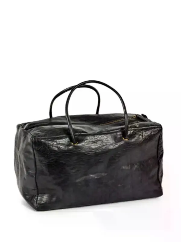 BEA MOMBAERS Large Crinkled-finish Shoulder Bag - Black