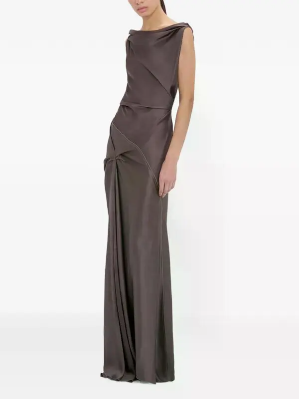 Victoria Beckham Posy Draped Maxi Gown