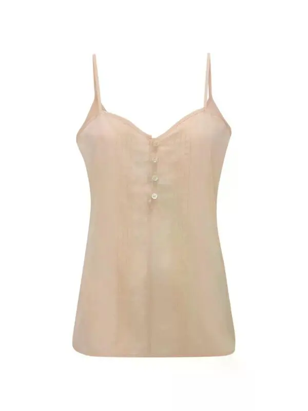 Victoria Beckham Rouleaux Pintucked Cami Top - Pink