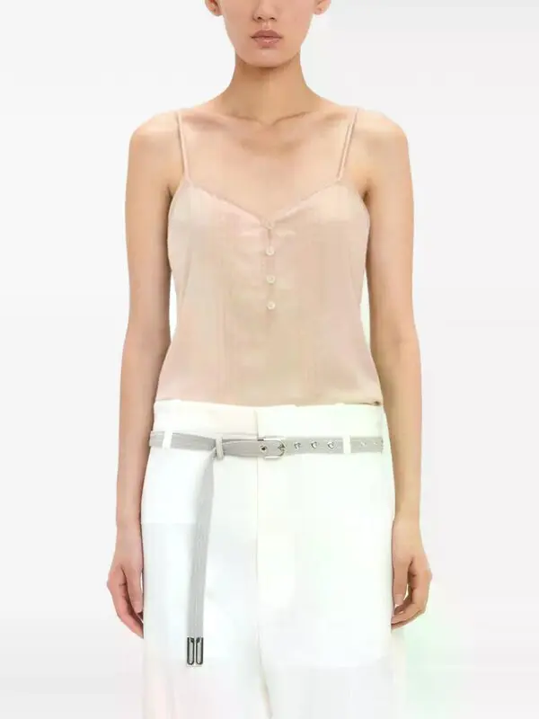 Victoria Beckham Rouleaux Pintucked Cami Top