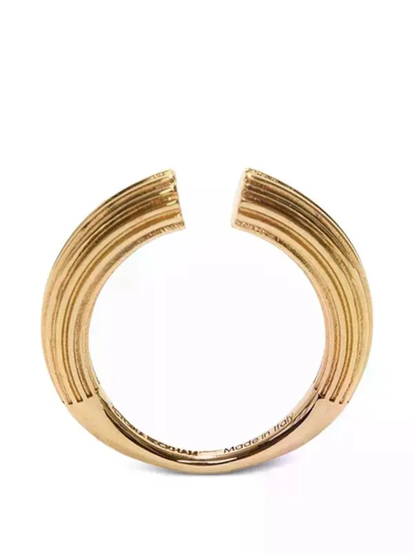 Victoria Beckham Ribbed Open Band Ring - Gold
