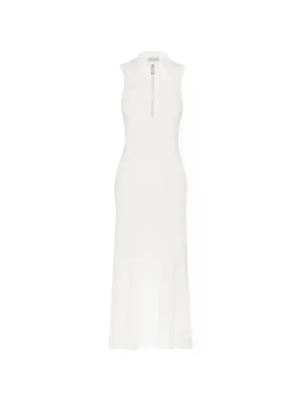 Victoria Beckham Mira Zip-fastening Midi Dress - White