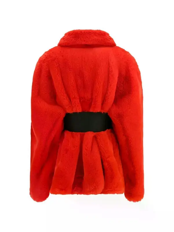Balenciaga Belted Faux-fur Jacket