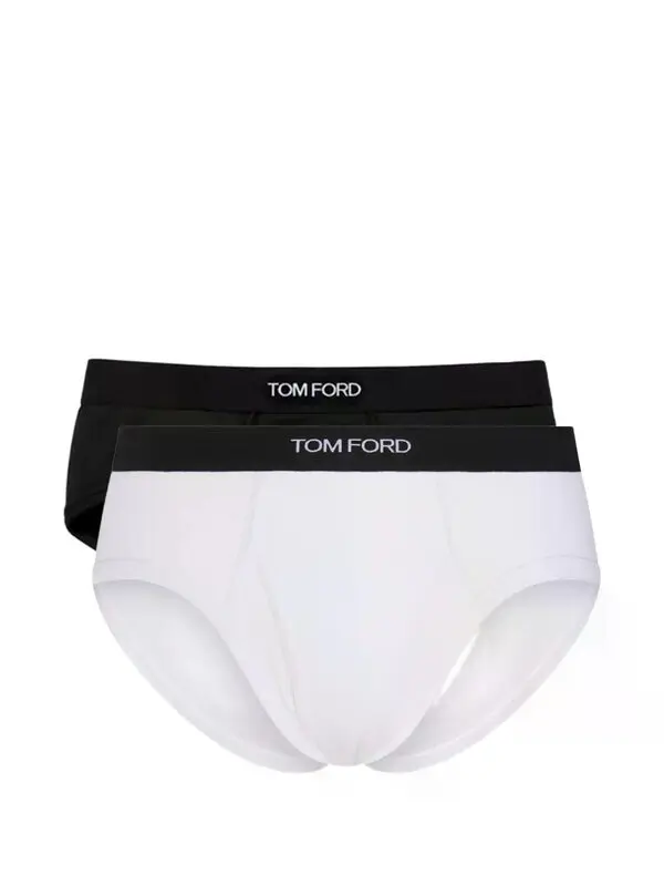 TOM FORD Logo-waistband Briefs - White