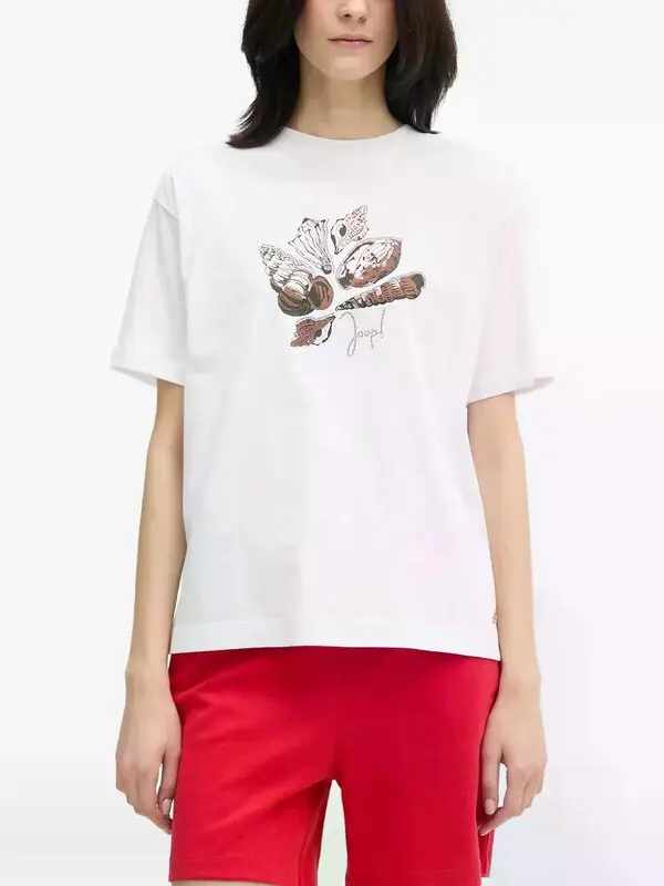 JOOP! Shell-print Rhinestone-embellished T-shirt