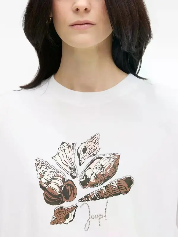 JOOP! Shell-print Rhinestone-embellished T-shirt