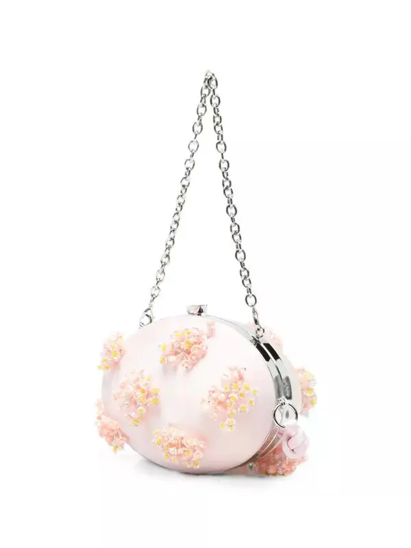SELF-PORTRAIT Floral-embellished Clutch Bag