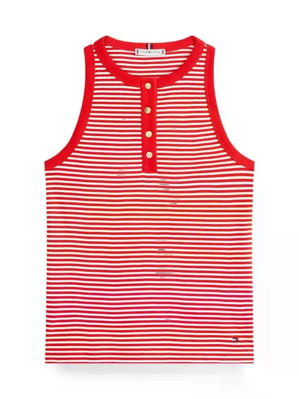 Tommy Hilfiger Henley Striped Top