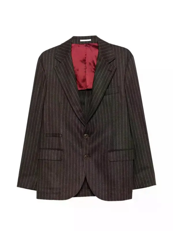Brunello Cucinelli Pinstripe Peak-lapel Blazer