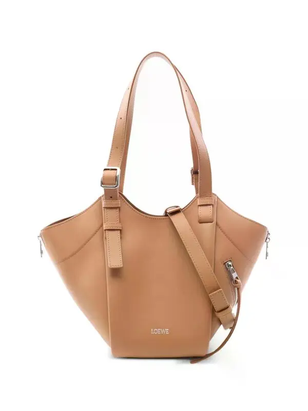 Loewe Leather Tote Bag With Adjustable Straps - Brown
