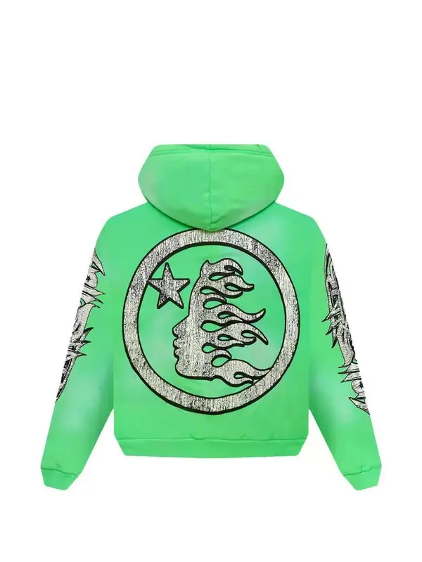HELLSTAR Graffiti-print Zip-up Hoodie
