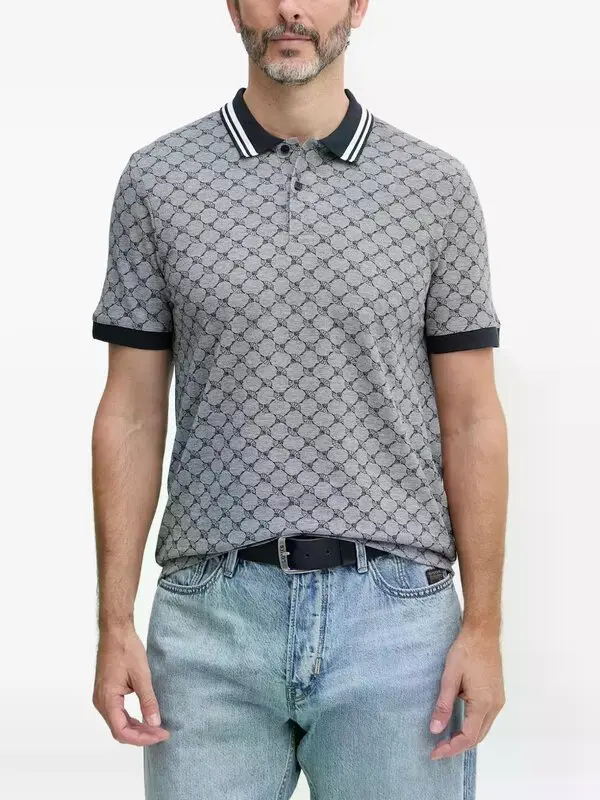 JOOP! Cornflower Jessino Monogram-print Polo Shirt