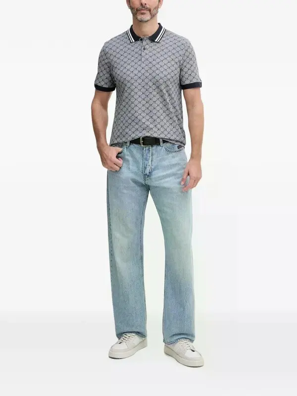 JOOP! Cornflower Jessino Monogram-print Polo Shirt