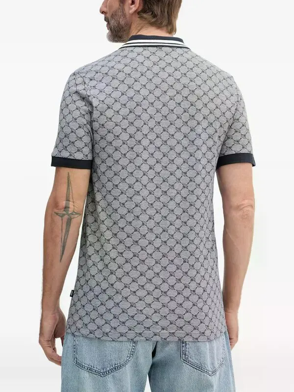 JOOP! Cornflower Jessino Monogram-print Polo Shirt