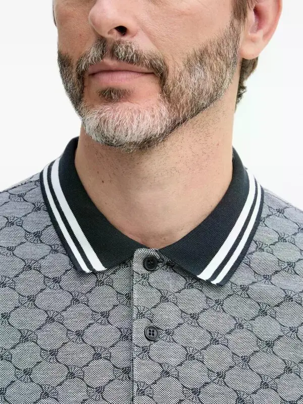 JOOP! Cornflower Jessino Monogram-print Polo Shirt