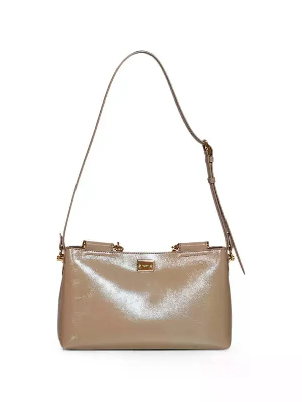 Dolce & Gabbana Vittoria Medium Shiny Leather Tote Bag