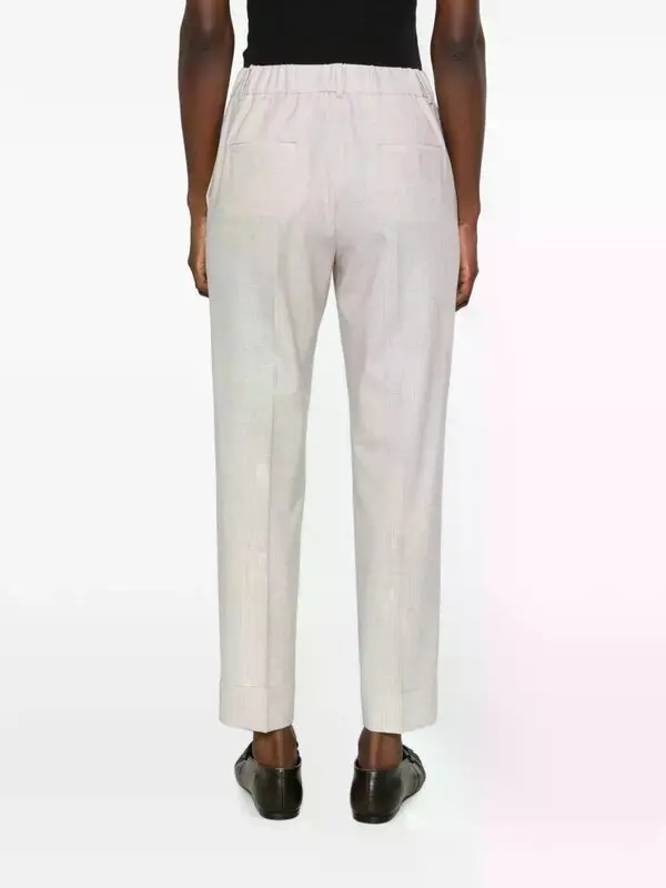 Peserico Houndstooth Belted Trousers