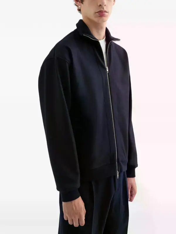 JIL SANDER Zip-up Wool Jacket - Blue