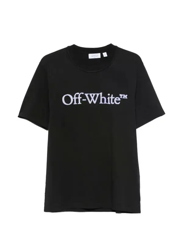 Off-White Logo-embroidered Cotton T-shirt