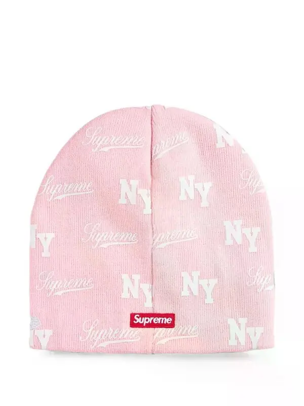 Supreme X New Era Monogram-pattern Beanie Hat