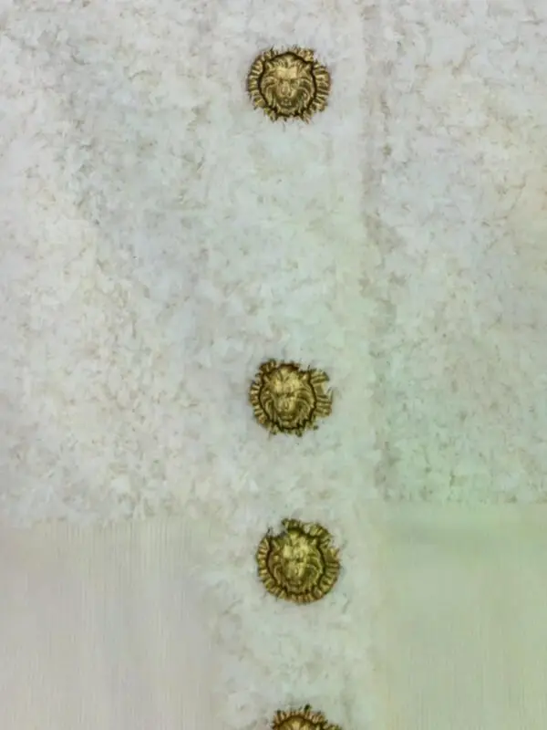 Balmain Lion-head Button Tweed Jacket