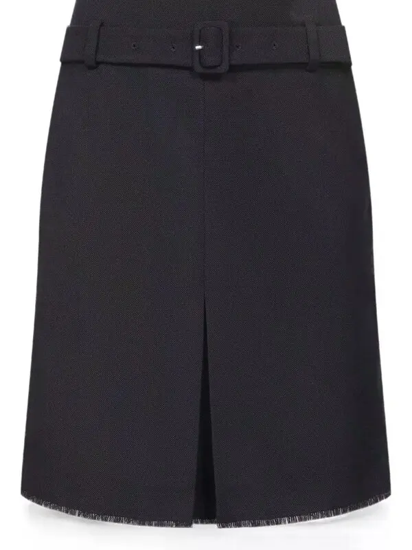 SHUSHU/TONG Belted Pleated Midi Skirt