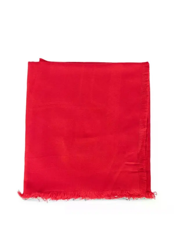 Elisabetta Franchi Logo-jacquard Frayed Scarf