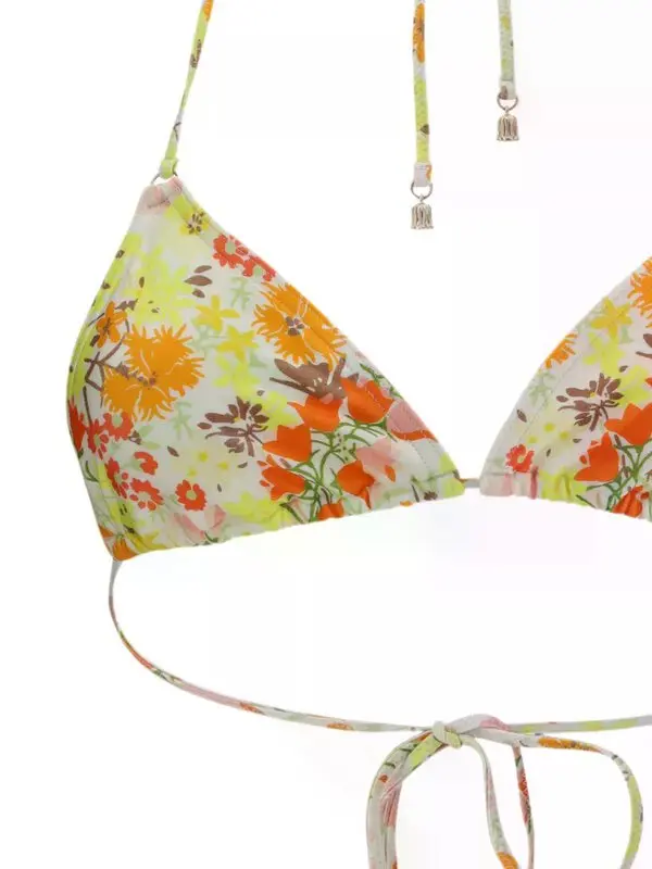 Zimmermann Solstice Floral-print Bikini - Neutrals