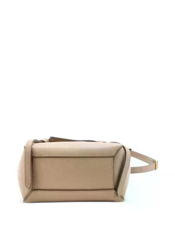 Celine Belt Bag Textured Leather Pico Shoulder Bag - Neutrals