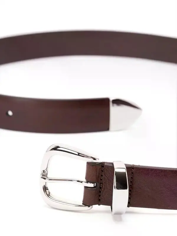 Anderson's Leather Belt With Silver-tone Buckle