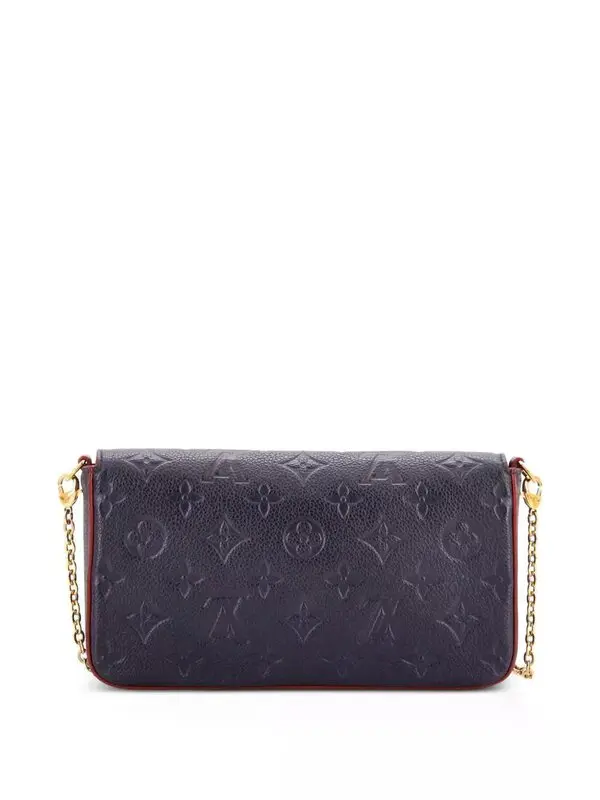 LOUIS VUITTON Felicie Pochette Monogram Empreinte Leather Crossbody Bag - Blue