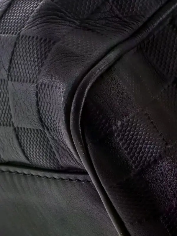 LOUIS VUITTON Tadao Handbag Damier Infini Leather Pm Tote Bag - Black