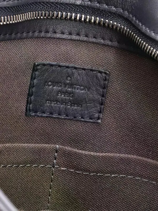 LOUIS VUITTON Tadao Handbag Damier Infini Leather Pm Tote Bag - Black
