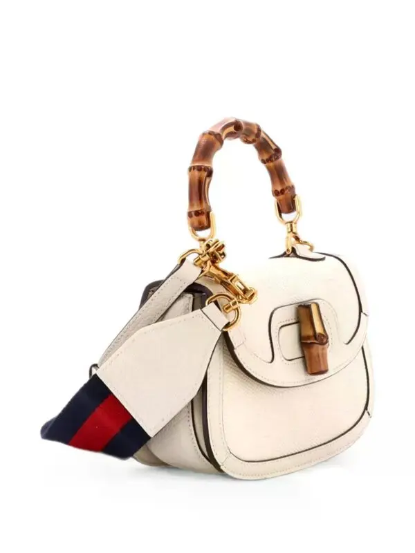 Gucci Bamboo 1947 Jumbo Gg Canvas Mini Crossbody Bag - Neutrals