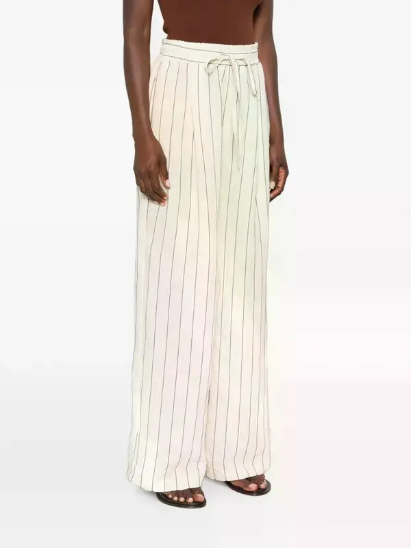 VICOLO Pinstripe-print Drawstring-waist Pants