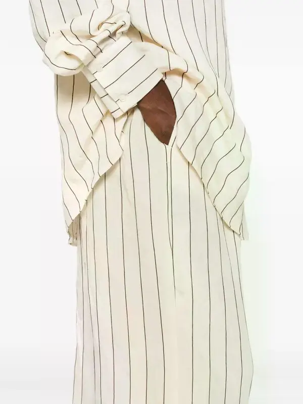 VICOLO Pinstripe-print Drawstring-waist Pants