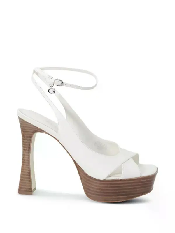 Guess Platform Ankle-strap Sandals - White